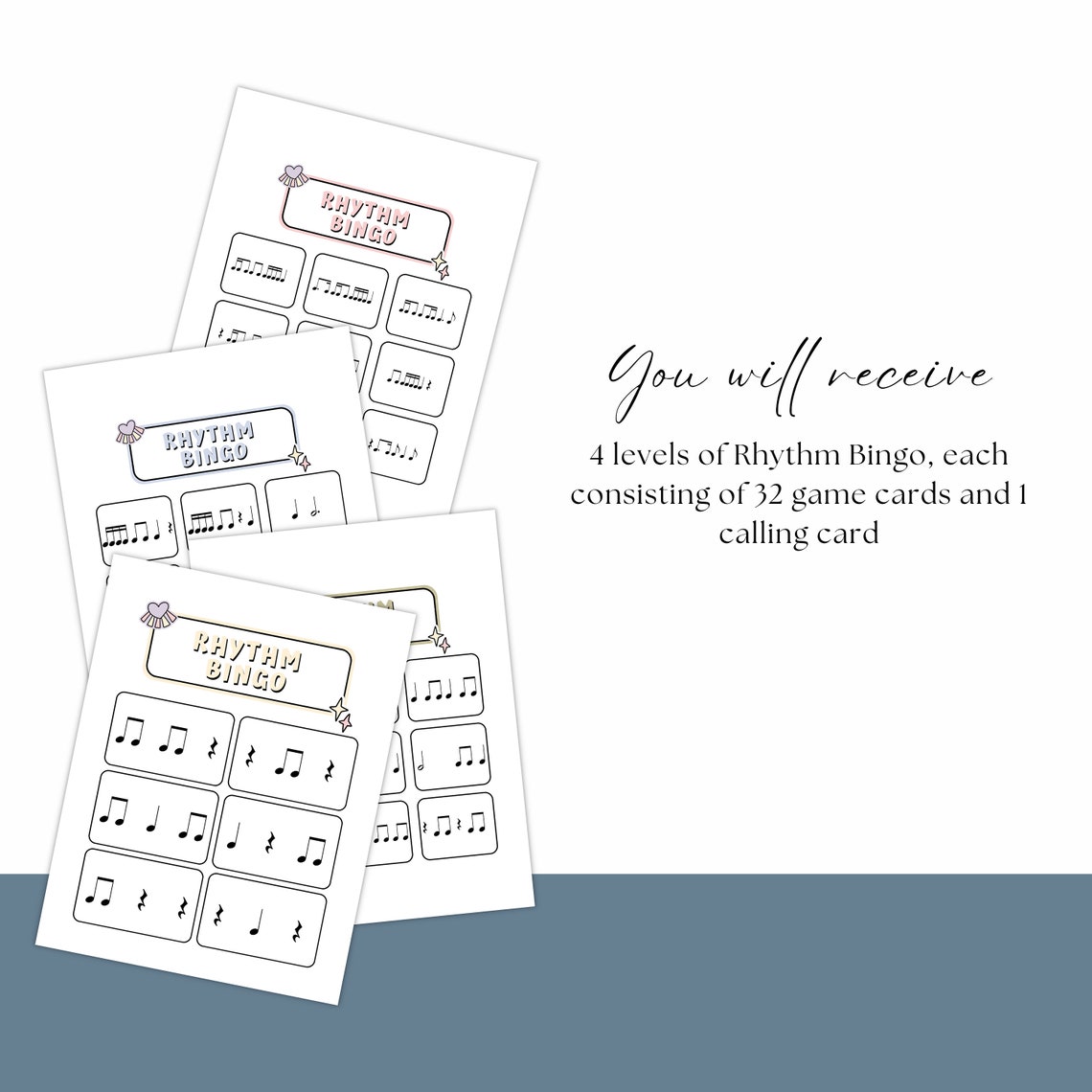 Rhythm Bingo BUNDLE Music Beats Rhythm Card Classroom Games Music ...