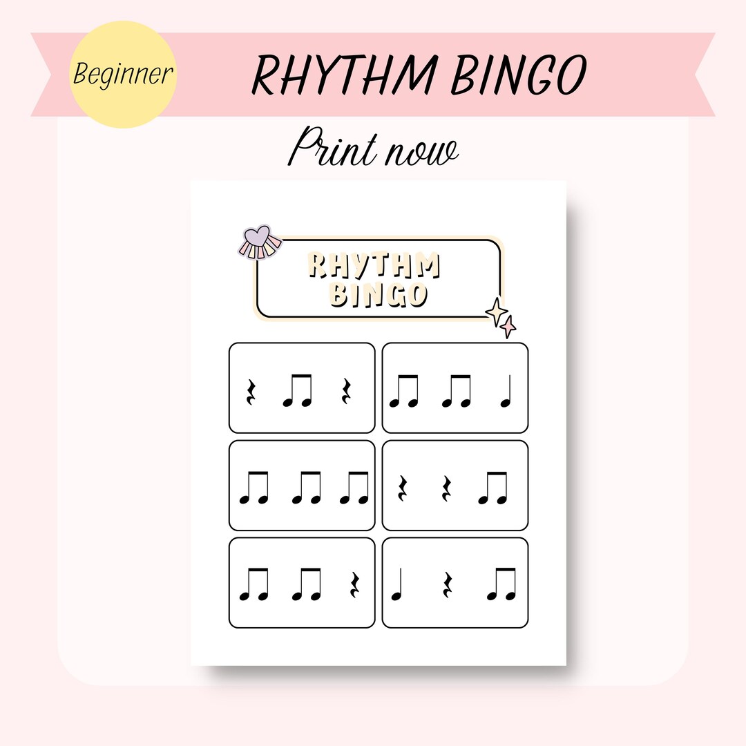 BEGINNER Rhythm Bingo | Music Beats | Rhythm Game | Classroom Games ...