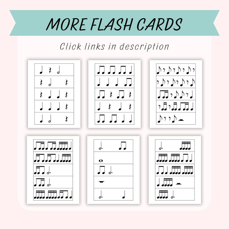 372 Rhythm Flash Cards, Large Flashcards for Individual, Small Group or ...