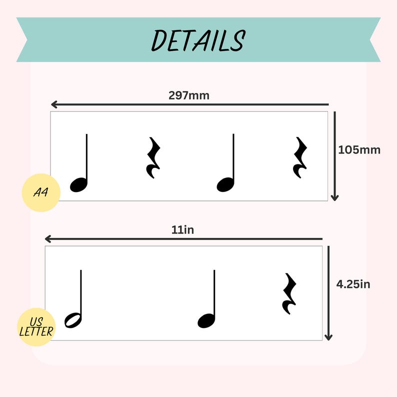 LARGE Rhythm Flash Cards (SET 1) - Etsy