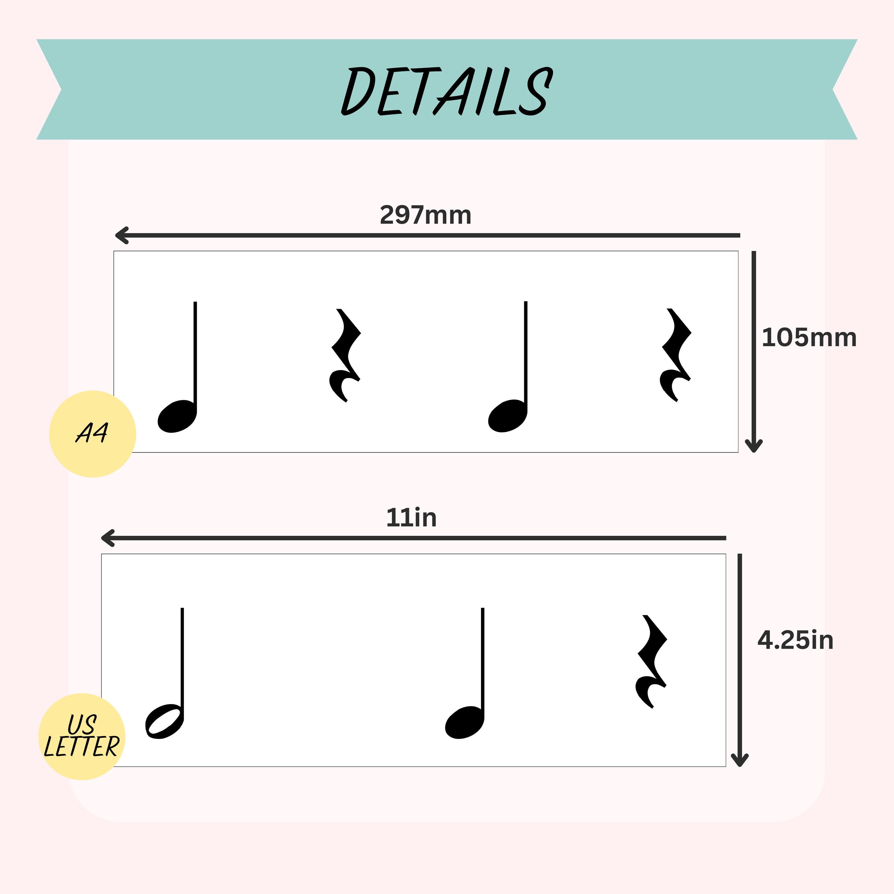 LARGE Rhythm Flash Cards (SET 1) - Etsy