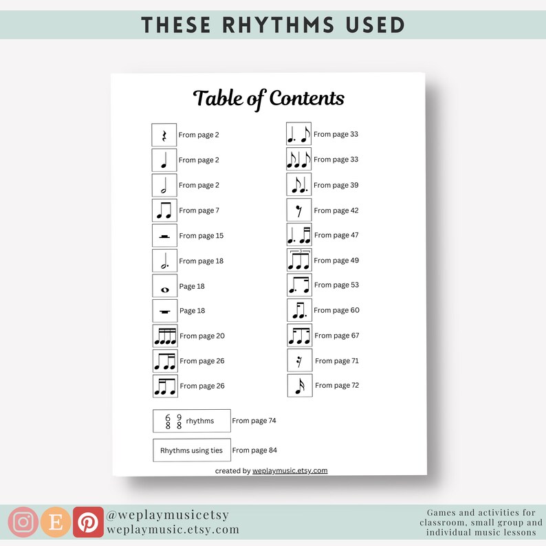 372 Rhythm Flash Cards, Large Flashcards for Individual, Small Group or ...