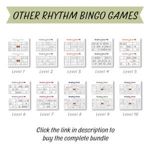 Rhythm Bingo and Flash Card Bundle - Level 1 - Etsy