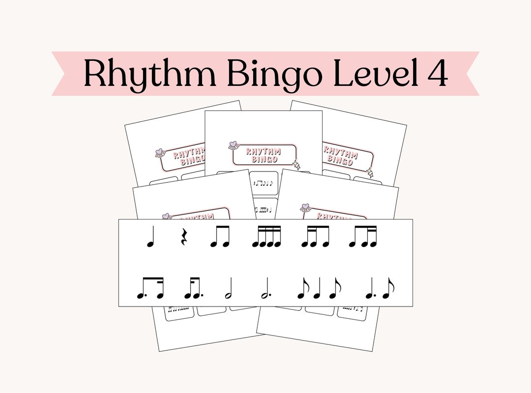 Rhythm Bingo Music Beats Rhythm Card Classroom Games Music Teacher ...