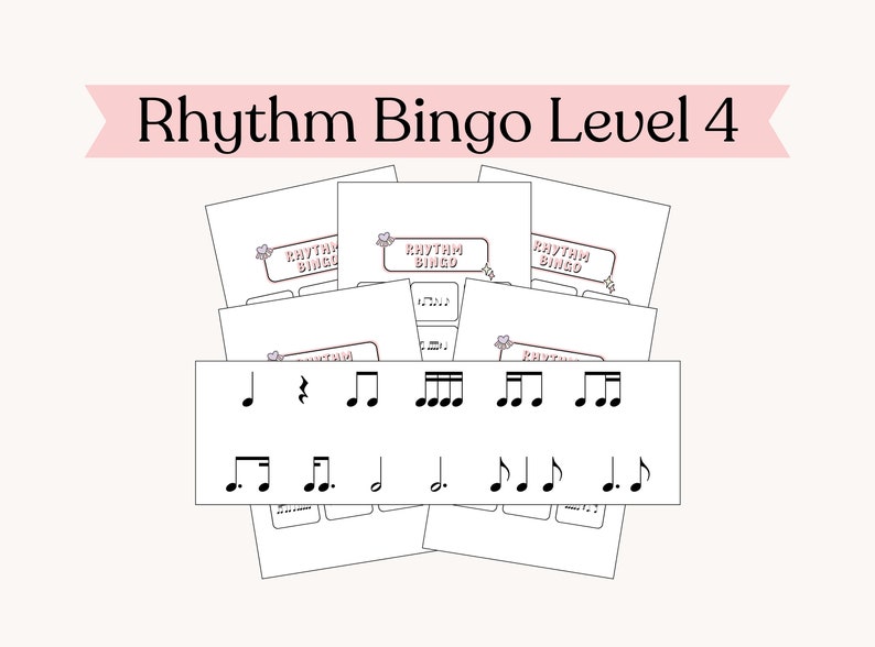 Rhythm Bingo Music Beats Rhythm Card Classroom Games Music Teacher ...