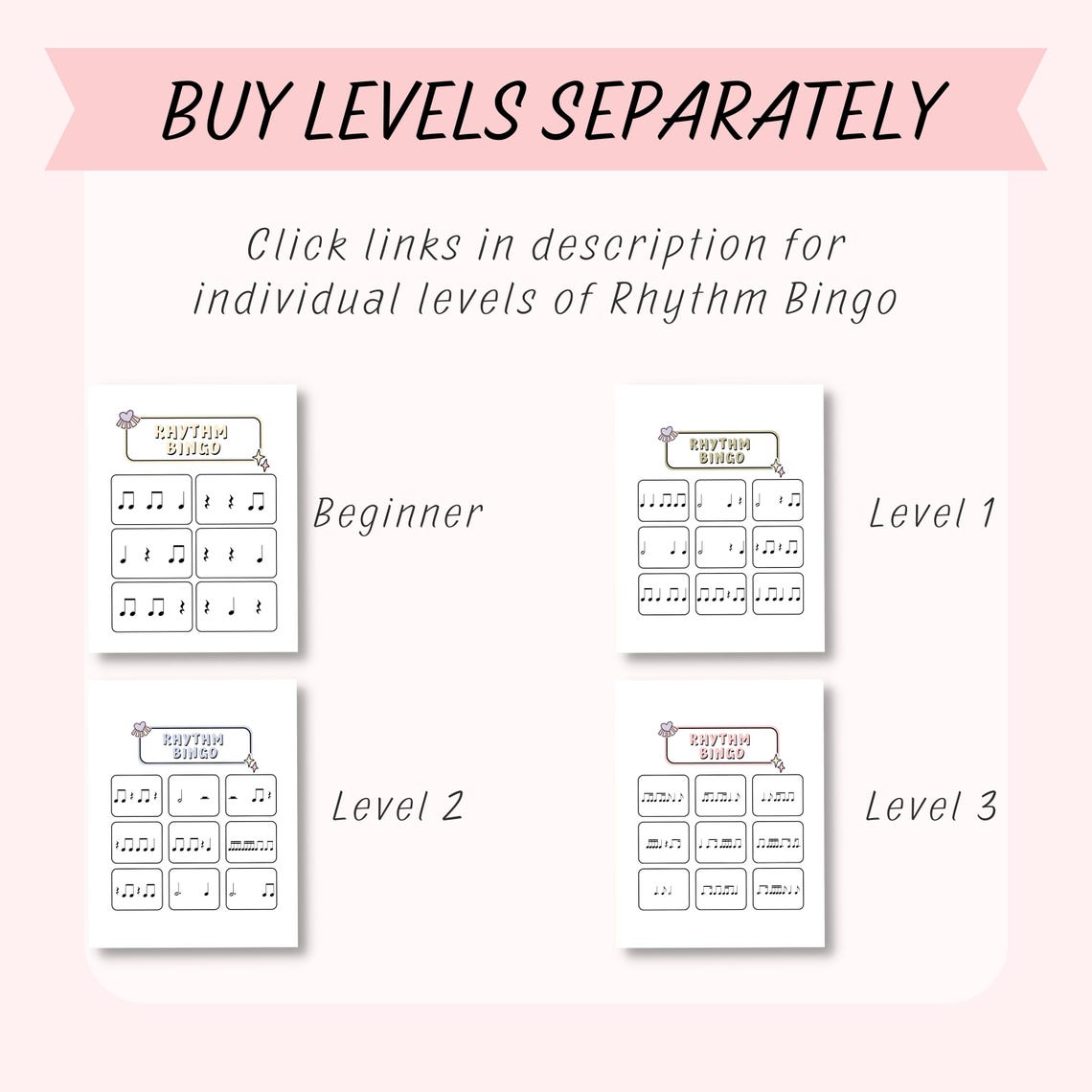 Rhythm Bingo BUNDLE | Music Beats | Rhythm Card | Classroom Games ...