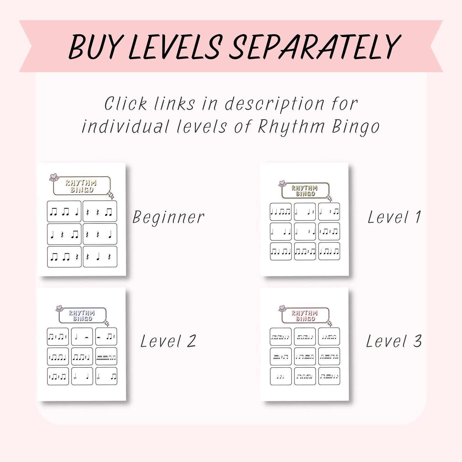 Rhythm Bingo BUNDLE | Music Beats | Rhythm Card | Classroom Games ...