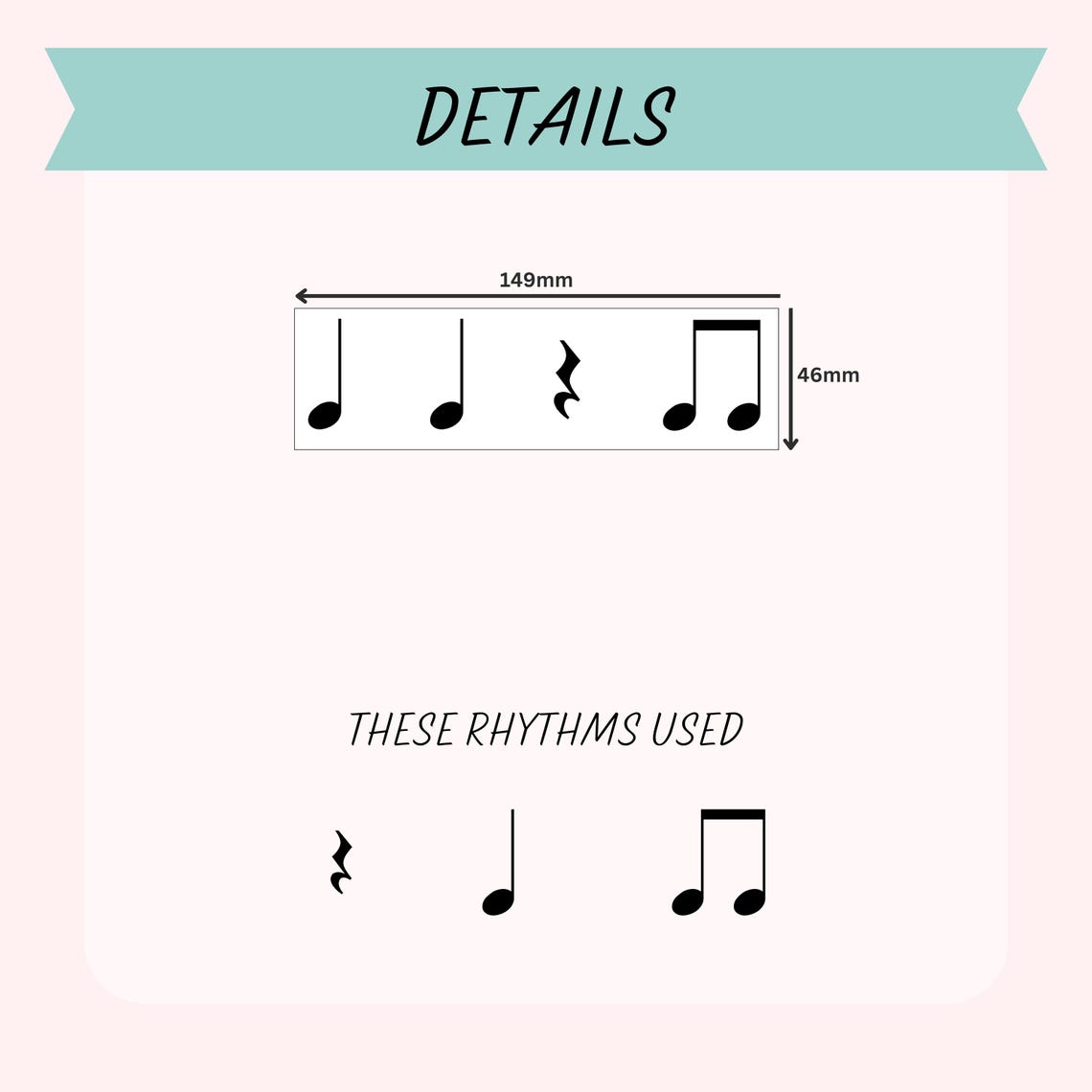 Rhythm Flash Cards (set 2), Crotchet, Crotchet Rest, Joined Quavers ...