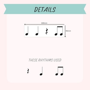 Rhythm Flash Cards (set 2), Crotchet, Crotchet Rest, Joined Quavers ...