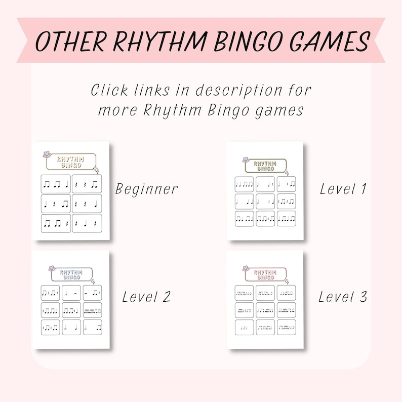 Rhythm Bingo Pre-k, Rhythm Music Game, Classroom Music - Etsy