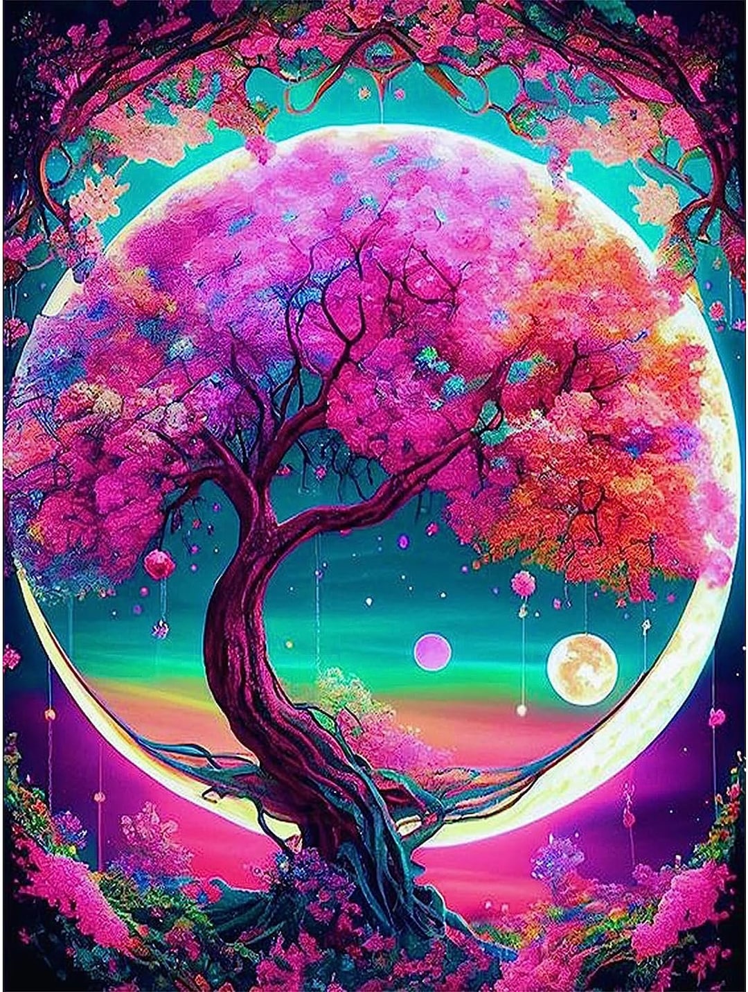 Tree of Life Diamond Art Painting Kits for Adults-moon Tree - Etsy