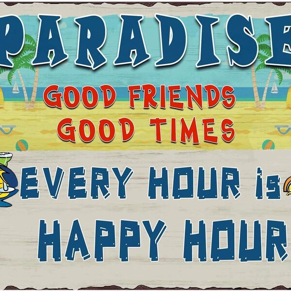 Happy Hour Club Vintage Sign - Etsy