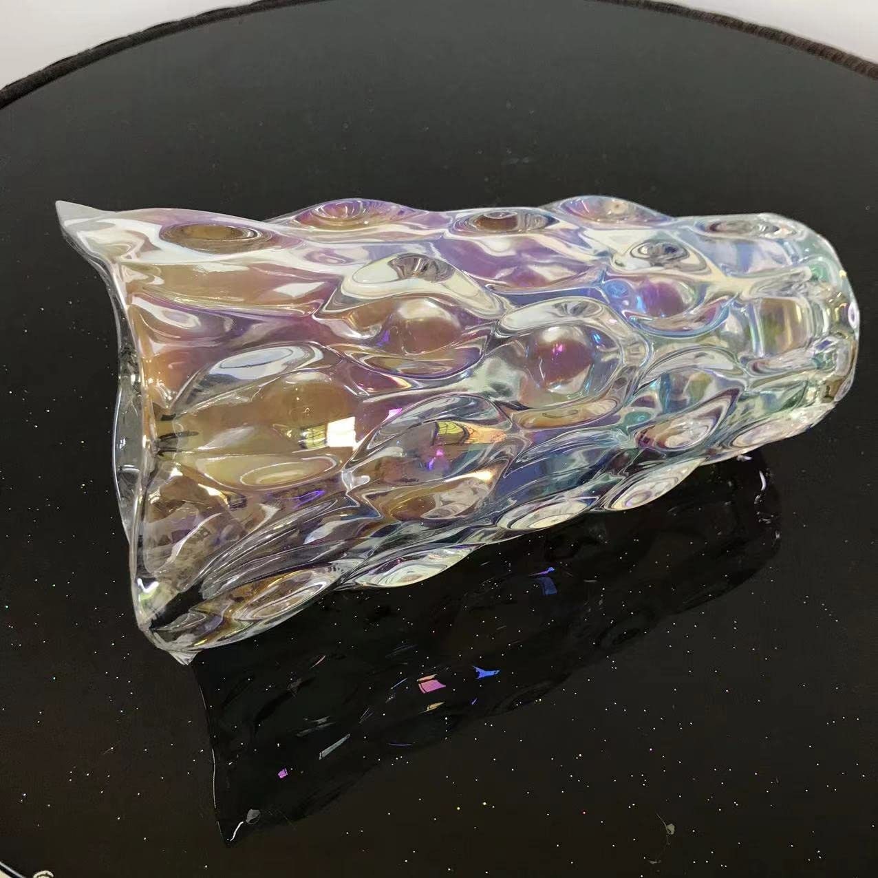 Unbreakable Flower Glass Vase 2.4lb 9.5inch Sparkle Vase - Etsy