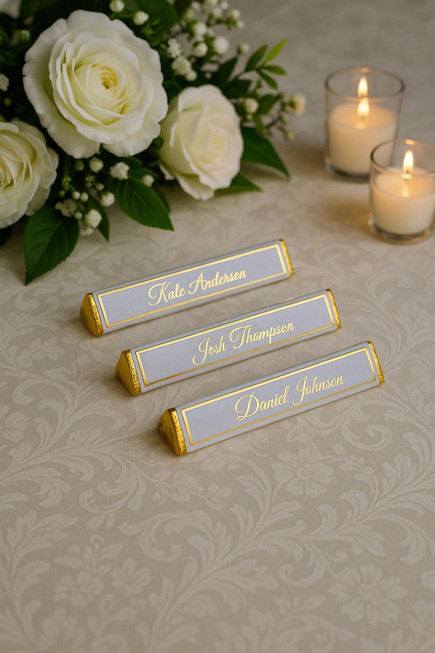 Personalized Toblerone Wedding Favors: Foiled Guest Name Chocolate ...