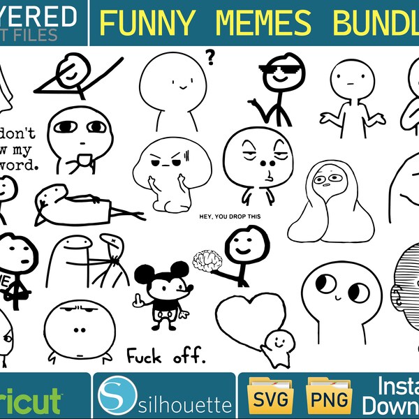 Funny Memes Svg - Etsy