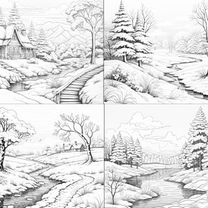 Four Seasons Coloring Book Pack, 200 Coloring Pages, for Adults and for ...