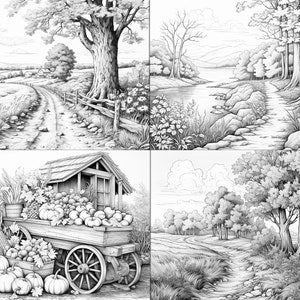Four Seasons Coloring Book Pack, 200 Coloring Pages, for Adults and for ...