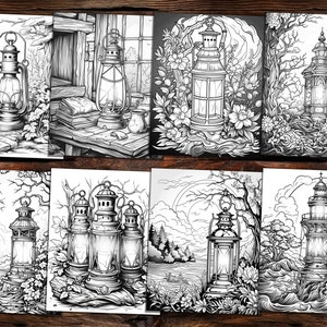 Lost Lanterns Coloring Book, 37 Coloring Pages, for Adults and Kids ...