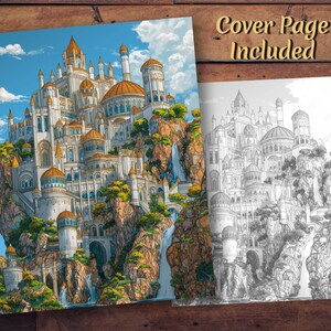 Grand Fantasy Buildings Coloring Book, 30 Coloring Pages, for Adults ...