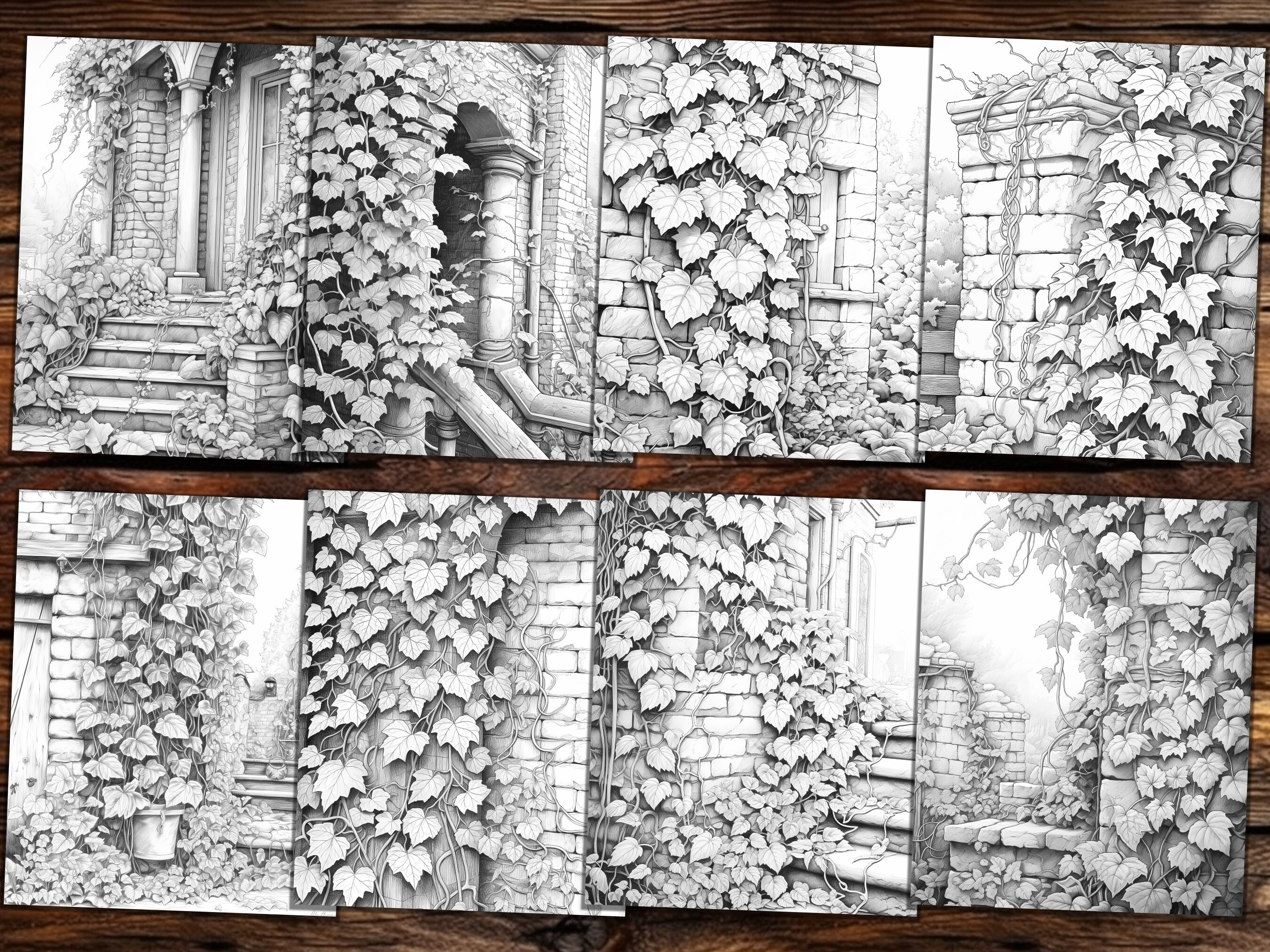Brick and Ivy Coloring Book 42 Coloring Pages for Adults and - Etsy