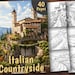 Italian Countryside Coloring Book: 40 Grayscale Pages (printable PDF ...