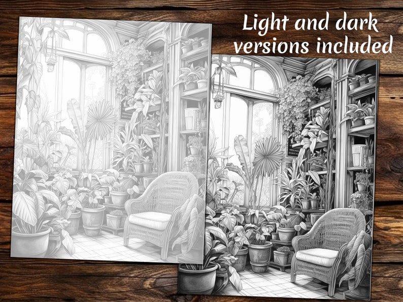 Plant Rooms Coloring Book 48 Coloring Pages for Adults and - Etsy