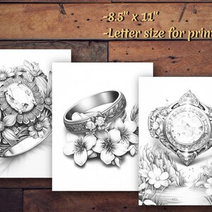 Beautiful Rings Coloring Book, 42 Coloring Pages, for Adults and Kids ...