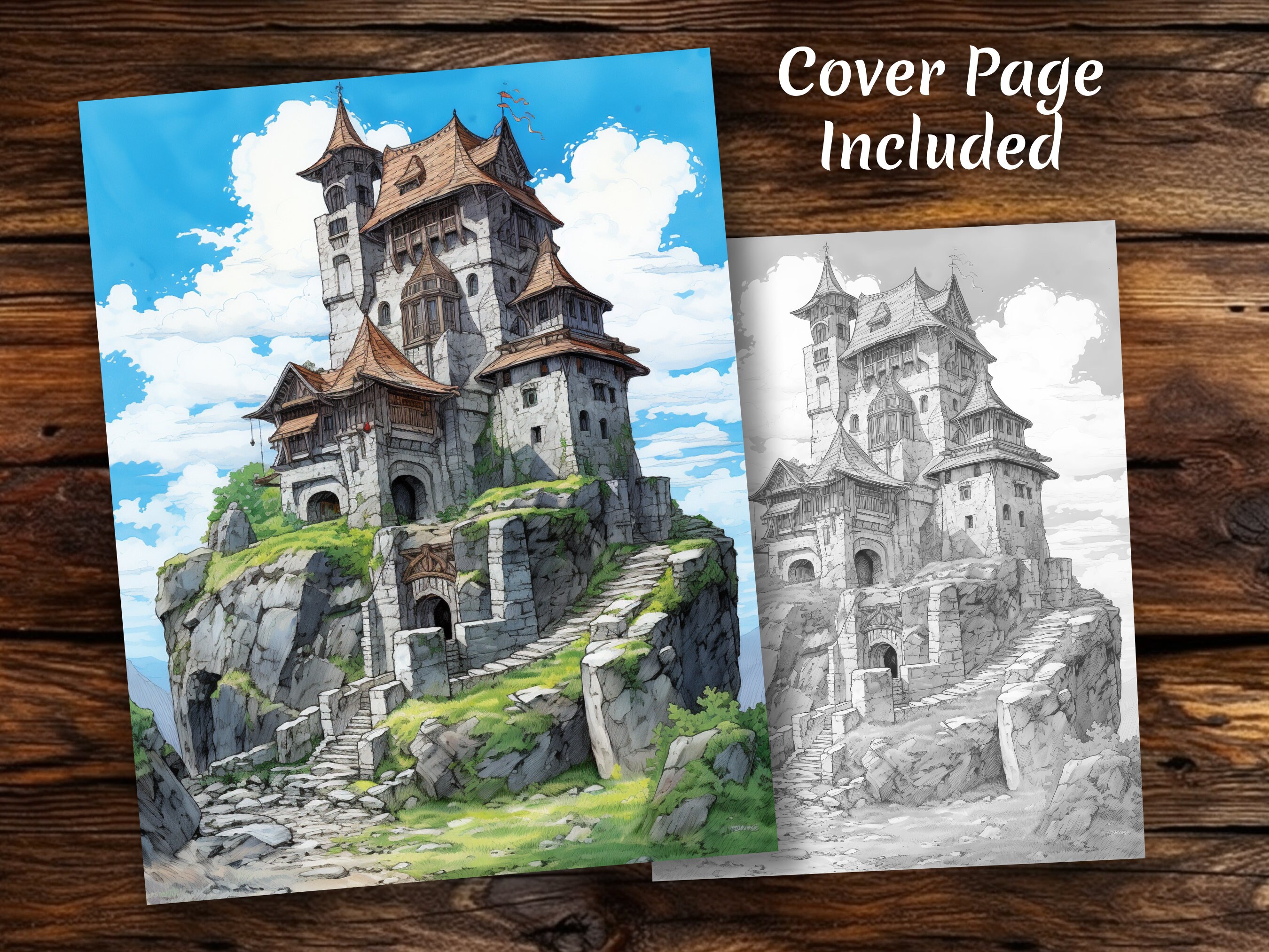 Dwarven Keeps Coloring Book NUMBER Coloring Pages for Adults - Etsy