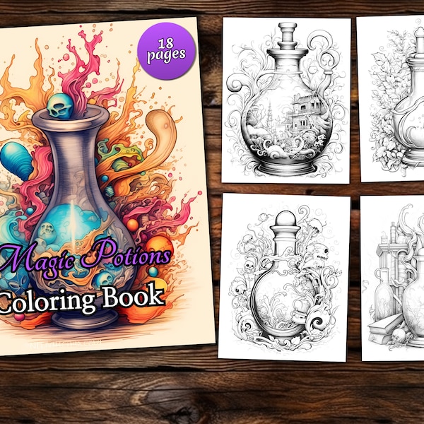 Potion Coloring Book - Etsy