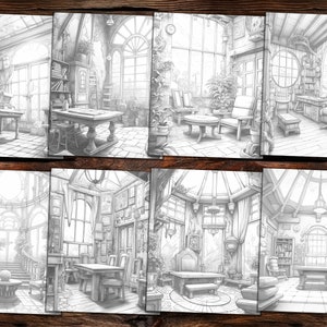 Seance Rooms Coloring Book, 41 Coloring Pages, for Adults and for Kids ...