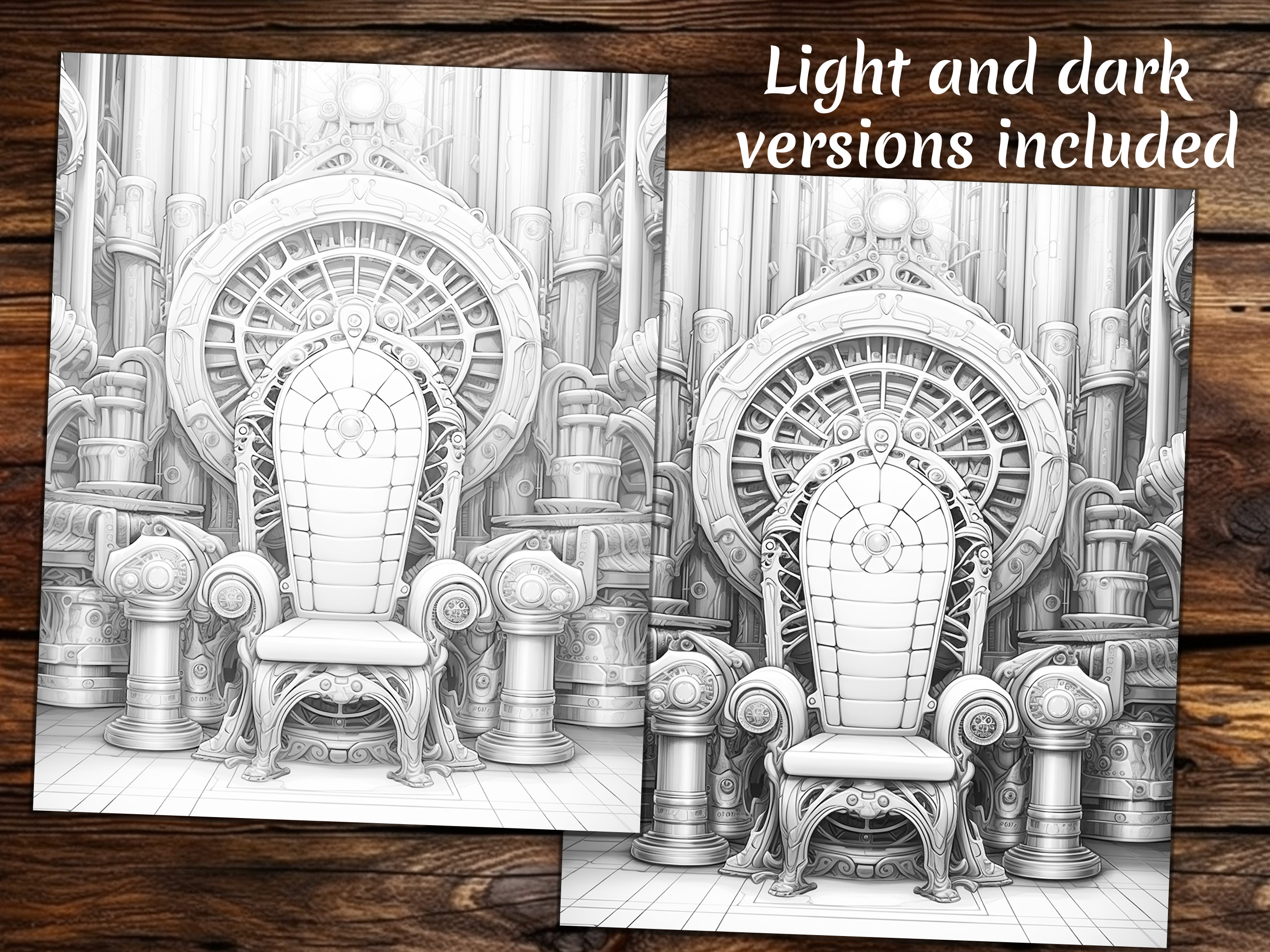 Fantasy Thrones Coloring Page Book Fantasy Coloring Book - Etsy