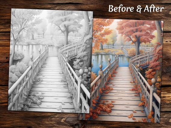 Wood Bridge Coloring Page