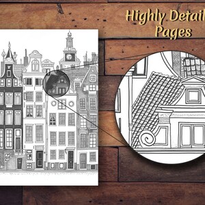 Dutch Houses Coloring Book, 35 Coloring Pages, for Adults and Kids ...