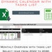 Dynamic Monthly and Annual Calendar With Tasks List Spreadsheet Digital ...