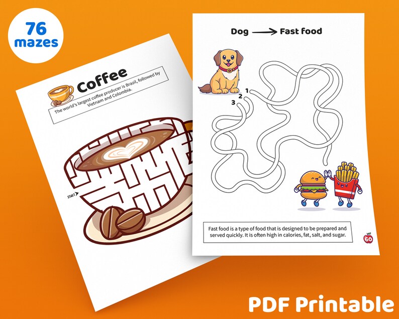 Printable Mazes for Kids, Answers Included, PDF Format Download ...