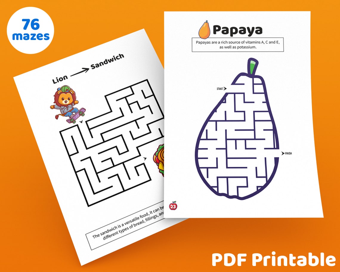 Printable Mazes for Kids, Answers Included, PDF Format Download ...