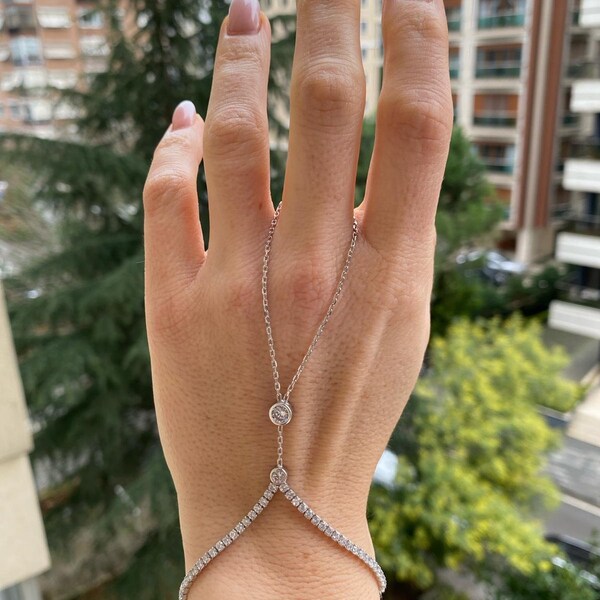 Silver Hand Chain - Etsy