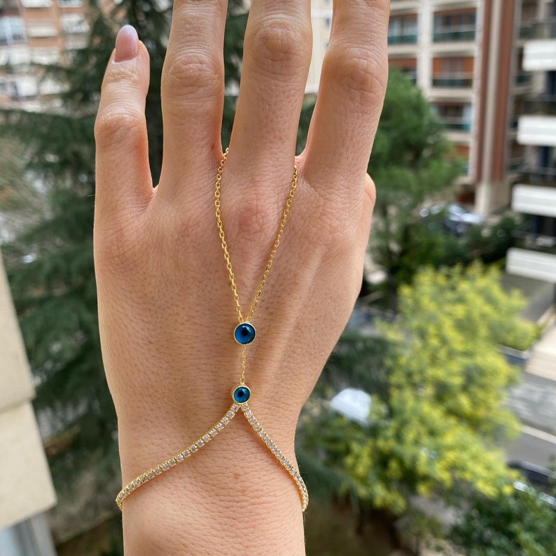 Silver Hand Chain - Etsy