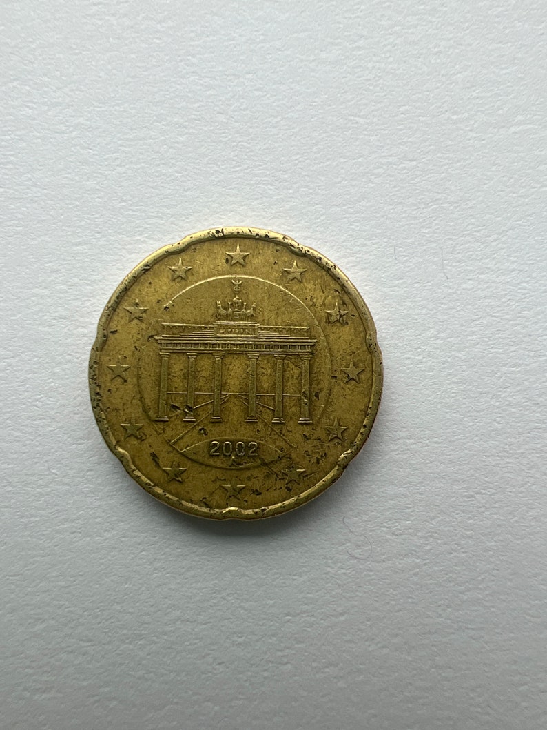 Rare Euro 20 Cents Coin Germany 2002 With Letter A - Etsy