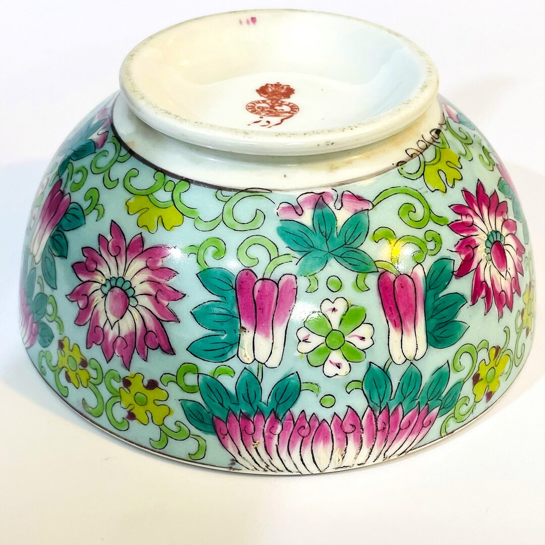 Antique Russian Gardner Porcelain Bowl Light Green in Color Islamic ...