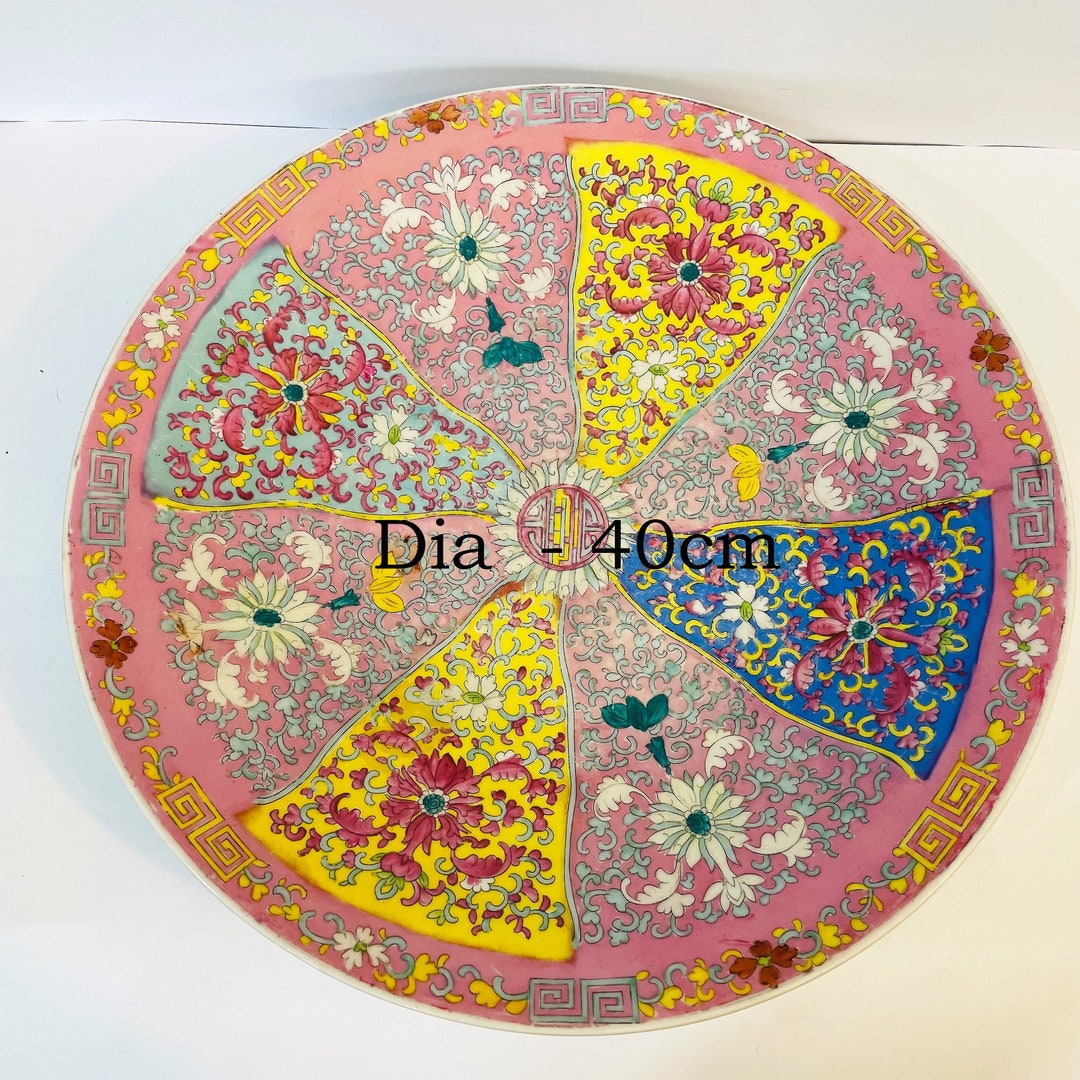 Antique Russian Gardner Porcelain Big Plate With Pink Base 1890s. - Etsy