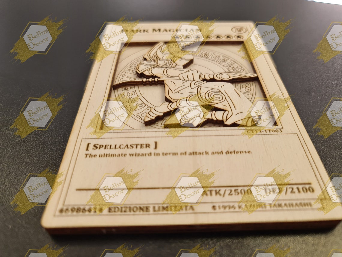 Carta coleccionable Yu Gi Oh Dark Magician ARCHIVO DE CORTE .svg .lbrn2 ...