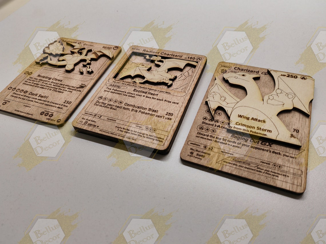 Charizard Bundle Pokemon Cards Laser Cutting Files - Etsy