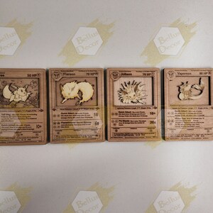Eevee Evolution Bundle Pokemon Card Laser Cutting File .svg .lbrn2 .dxf ...