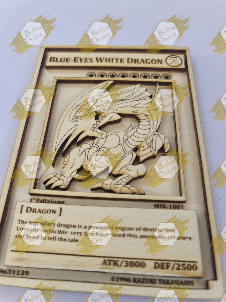 Yu Gi Oh Blue-eyes White Dragon Digital File .svg .lbrn2 .dxf - Etsy
