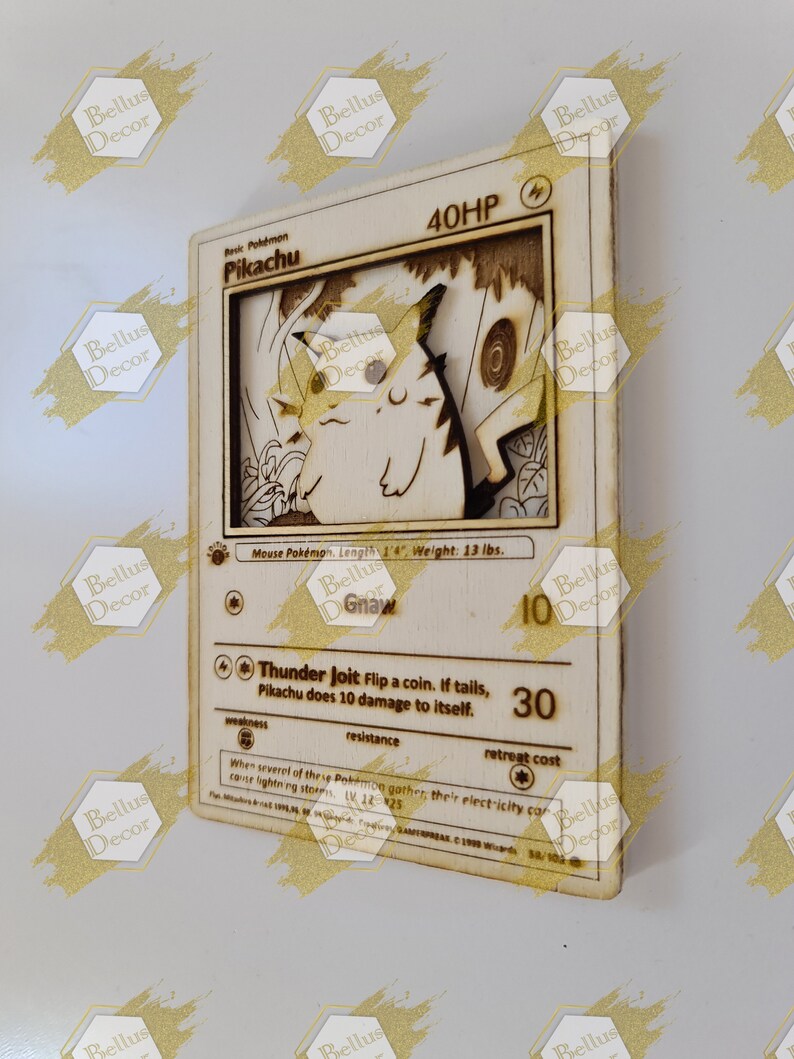 Pikachu Pokemon Card Laser Cutting File .svg .lbrn2 .dxf - Etsy