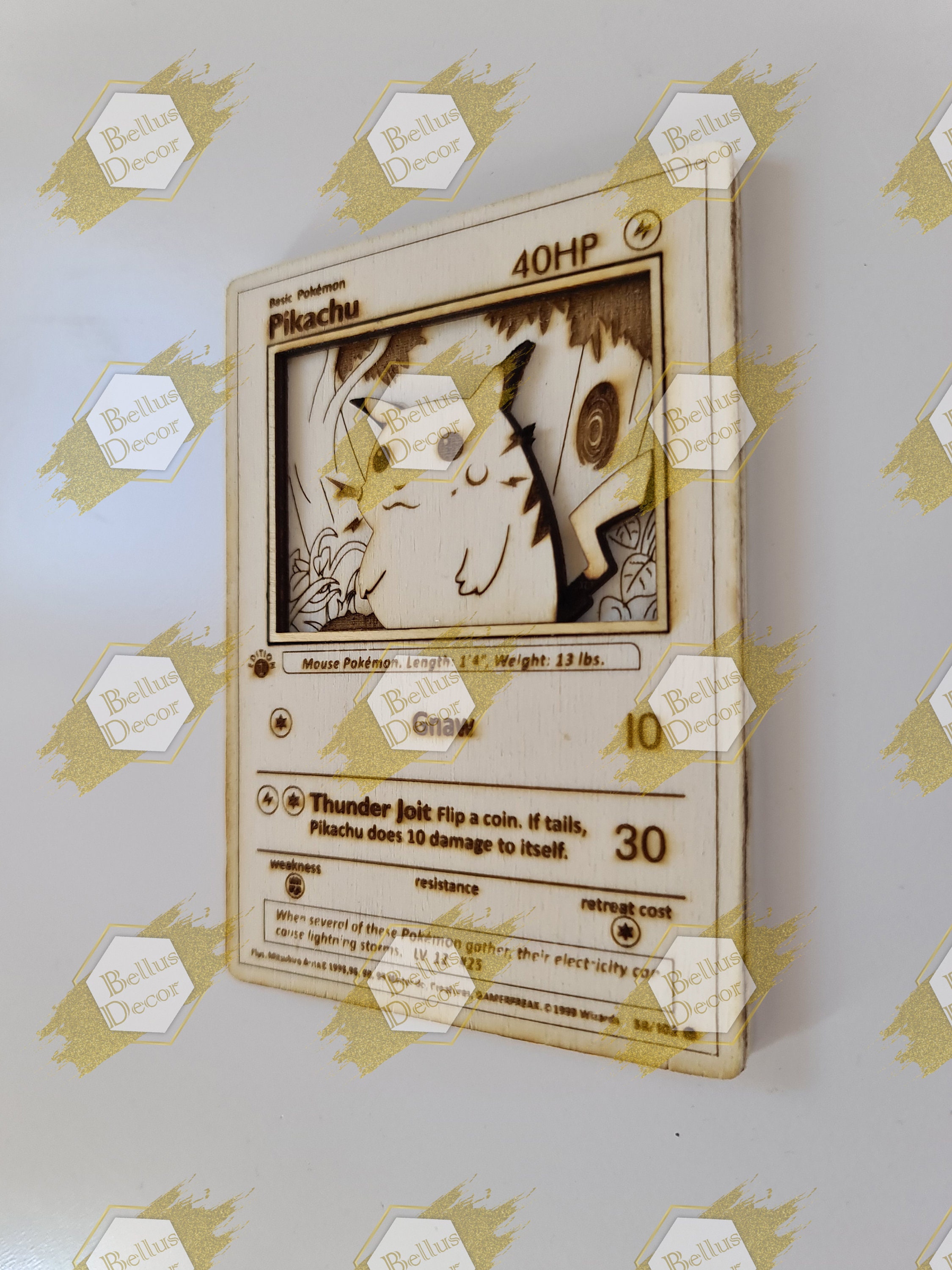 Pikachu Pokemon Card Laser Cutting File .svg .lbrn2 .dxf - Etsy