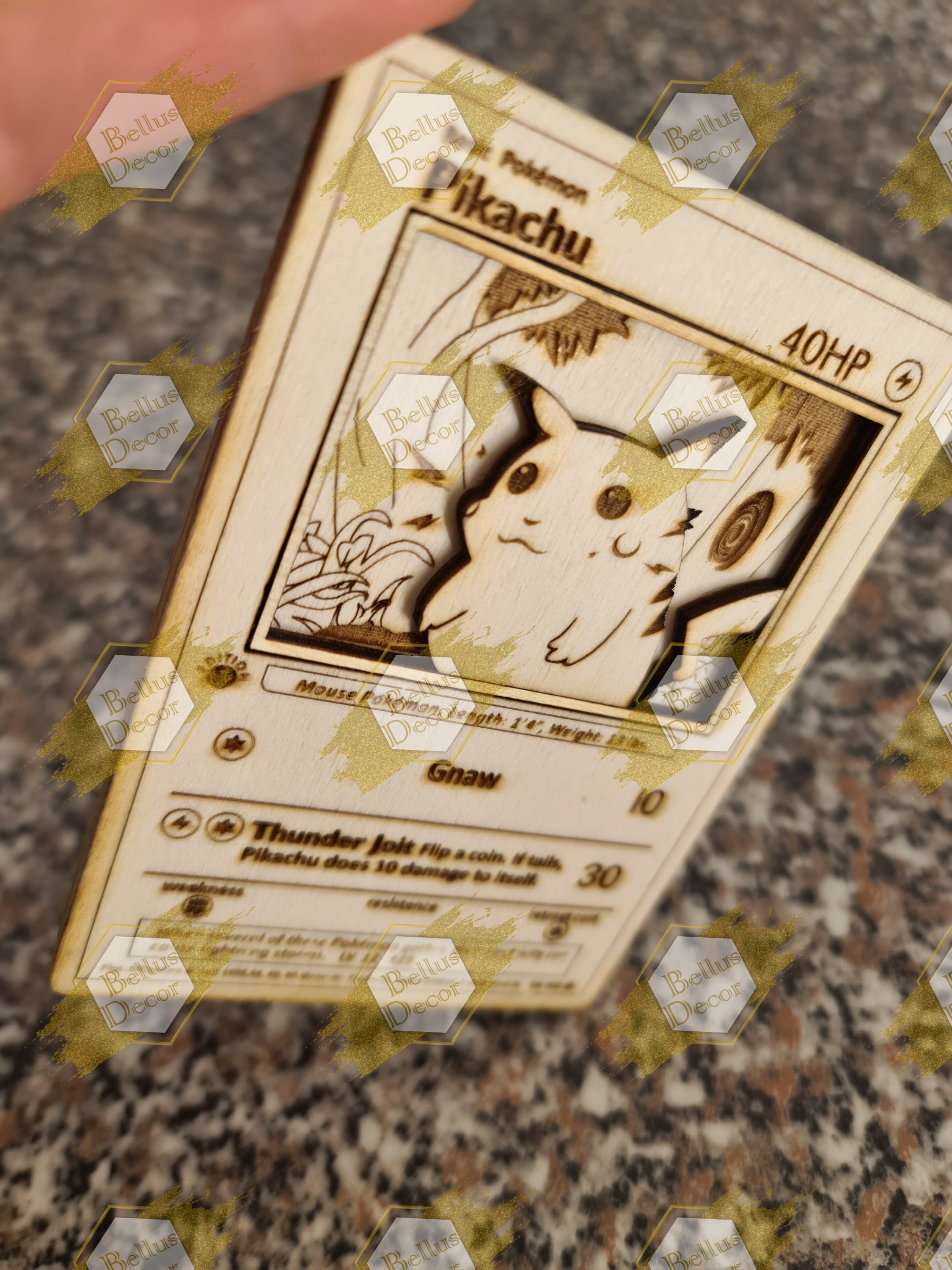 Pikachu Pokemon Card Laser Cutting File .svg .lbrn2 .dxf - Etsy