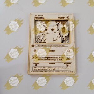 Pikachu Pokemon Card Laser Cutting File .svg .lbrn2 .dxf - Etsy