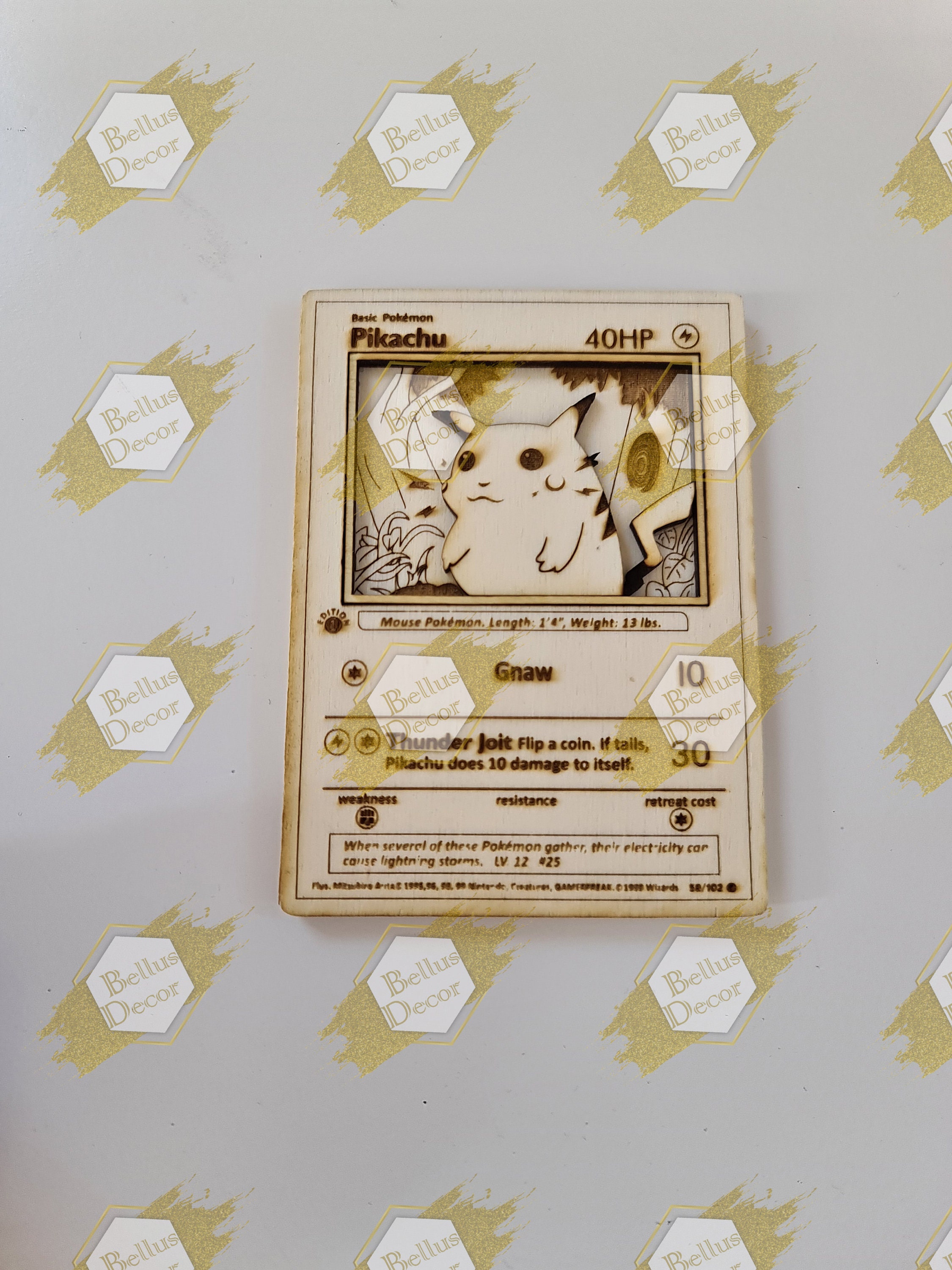 Pikachu Pokemon Card Laser Cutting File .svg .lbrn2 .dxf - Etsy